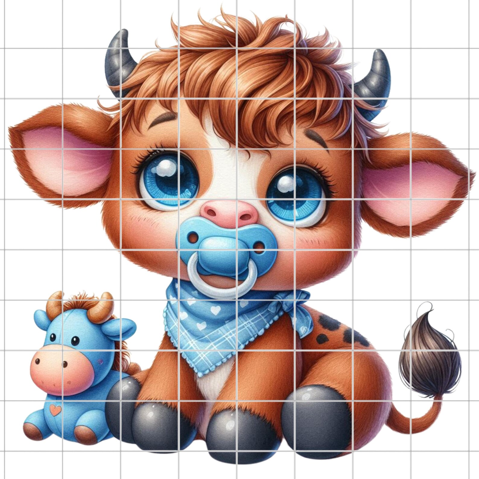 14 Baby Boy Cow With Pacifier Illustrations, High-resolution PNG Files ...