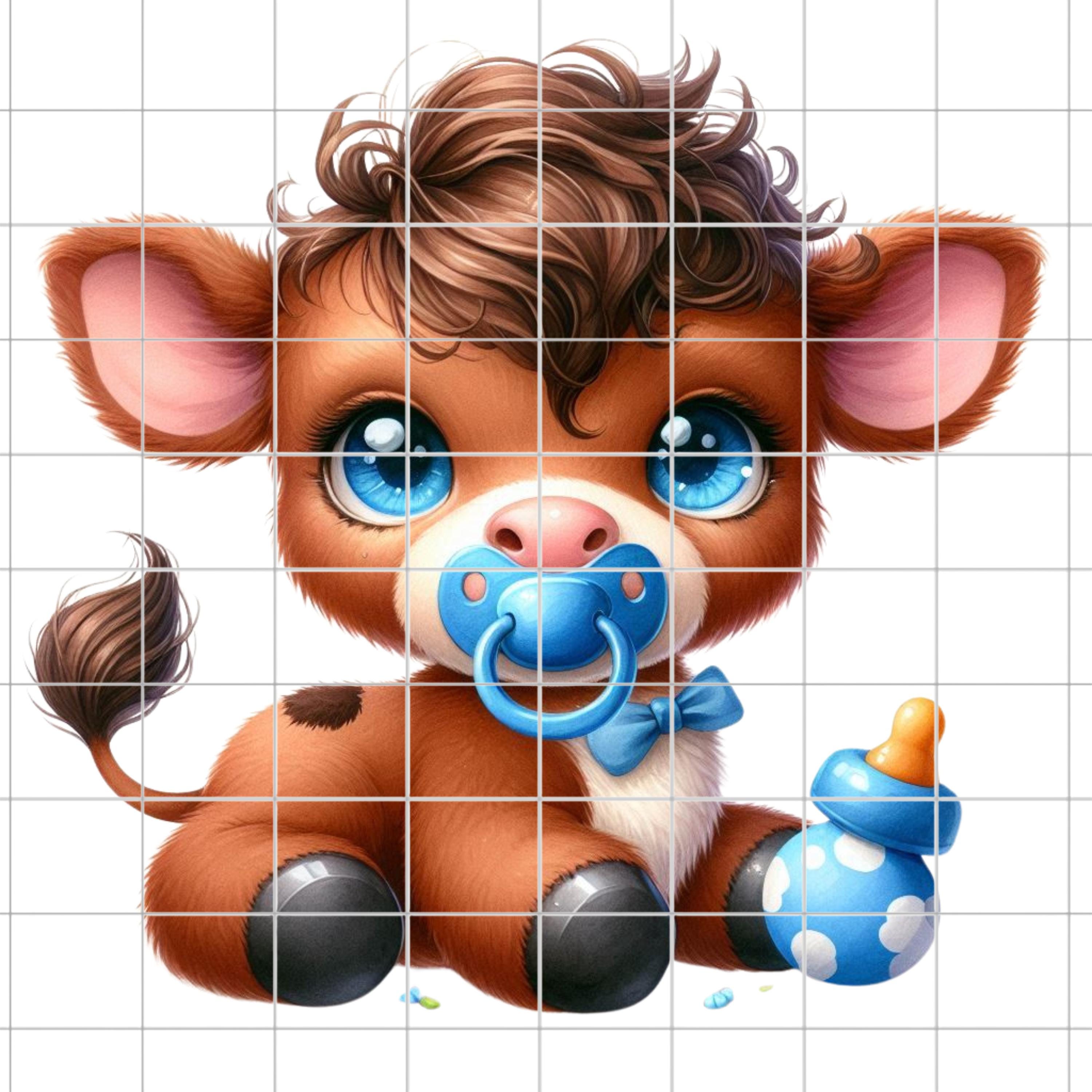 14 Baby Boy Cow With Pacifier Illustrations, High-resolution PNG Files ...