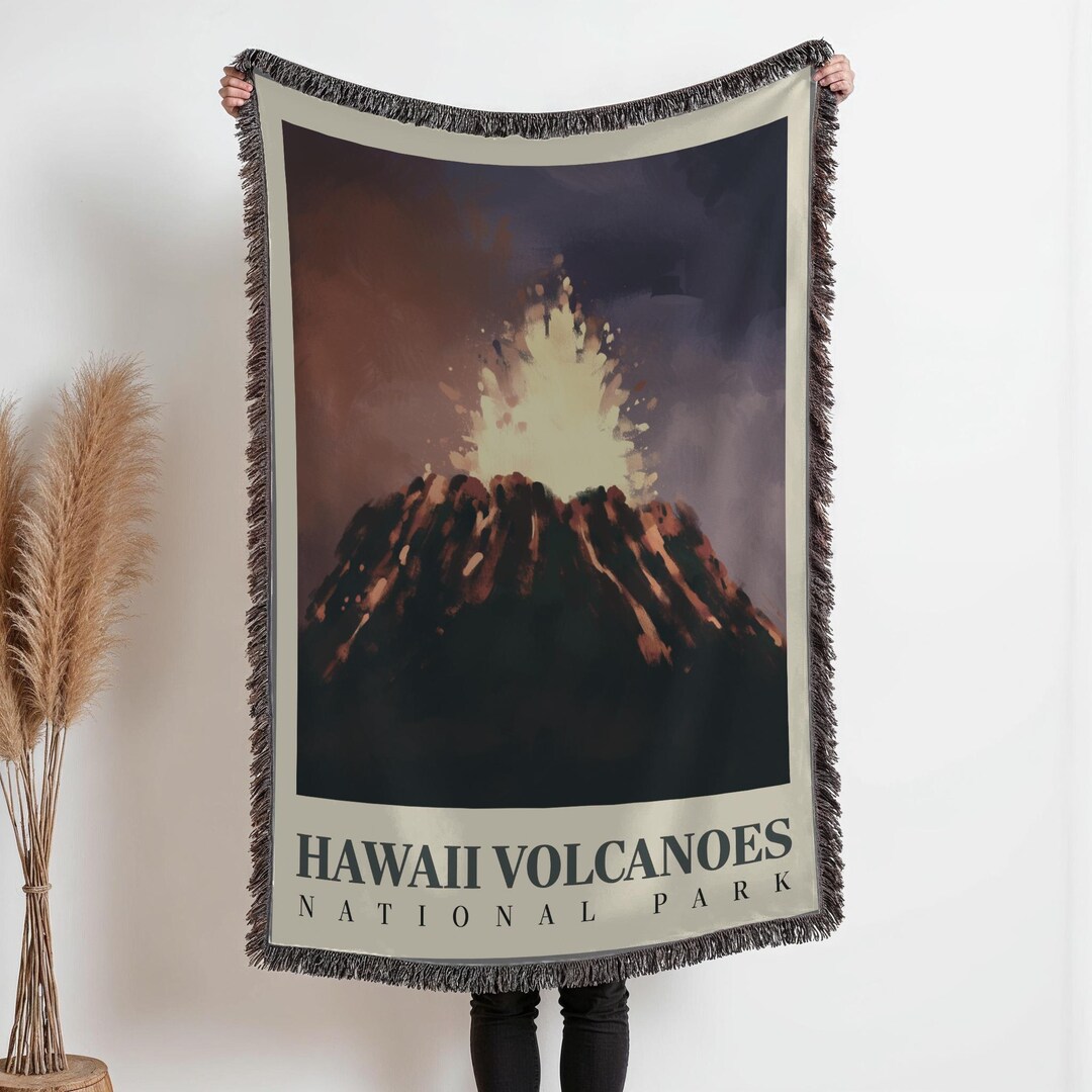 Hawaii Volcanoes National Park Woven Blanket Woven Throw National Park ...