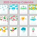 2025 Desk Calendar Watercolor Floral Designs With Clear Case - Etsy