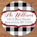 Black and White Buffalo Plaid - Custom Address Labels or Stickers - Etsy