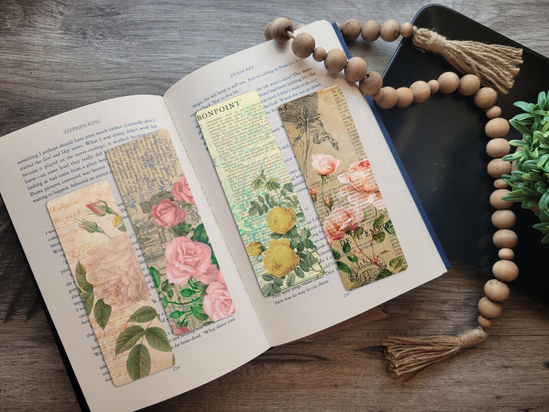 French Ephemera Bookmarks | Double Sided | Laminated | Bookish | Book ...