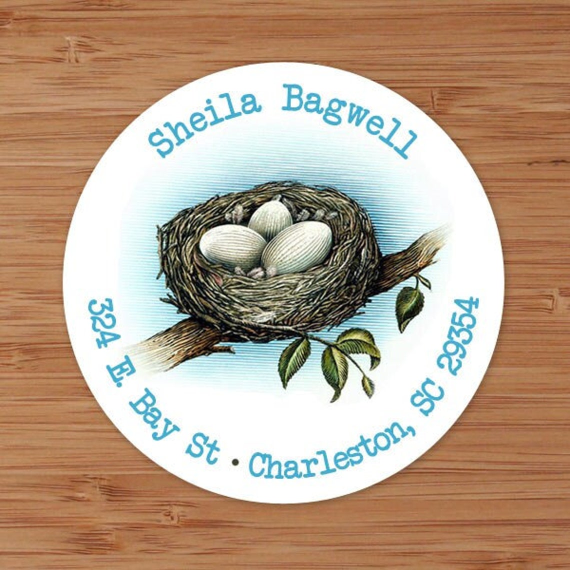 Little Bird Nest - Custom Address Labels or Stickers - Etsy