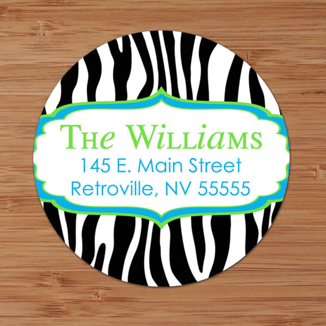 Fresh Zebra Print CUSTOM Address Labels or Stickers - Etsy