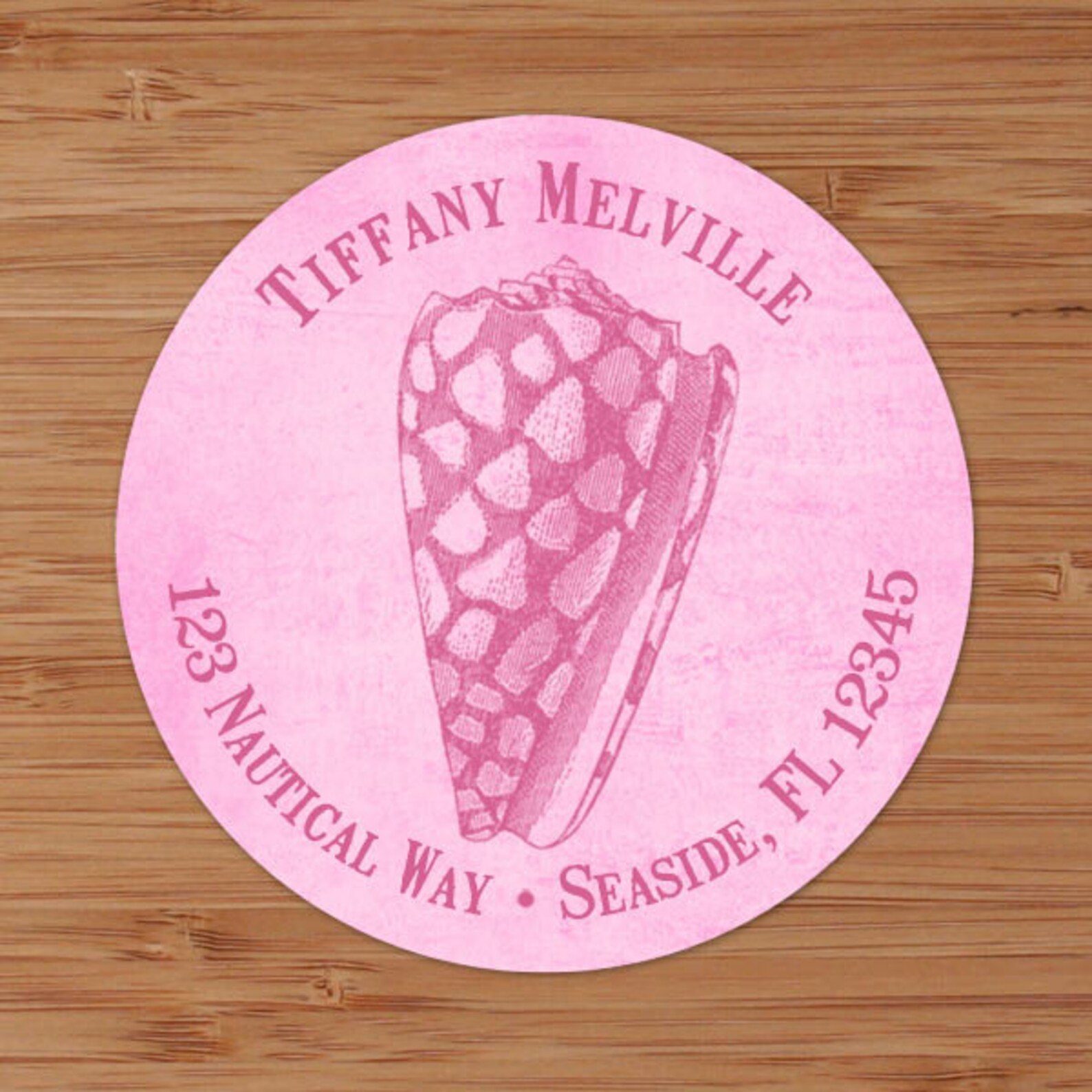 Seaside Collection conch Shell Custom Address Labels or - Etsy