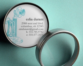 Vintage Rotary Telephone 50 CUSTOM Round Calling Cards/ | Etsy