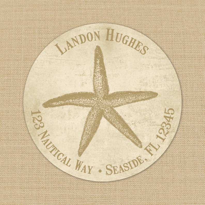 Seaside Collection (conch Shell) Custom Address Labels or Stickers - Etsy