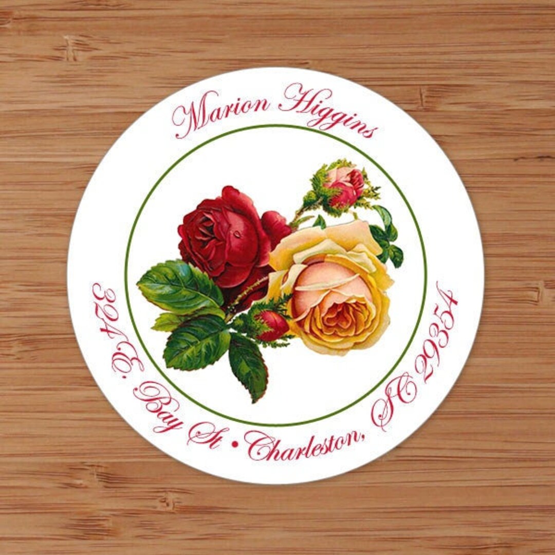 Victorian Rose - Custom Address Labels or Stickers - Etsy