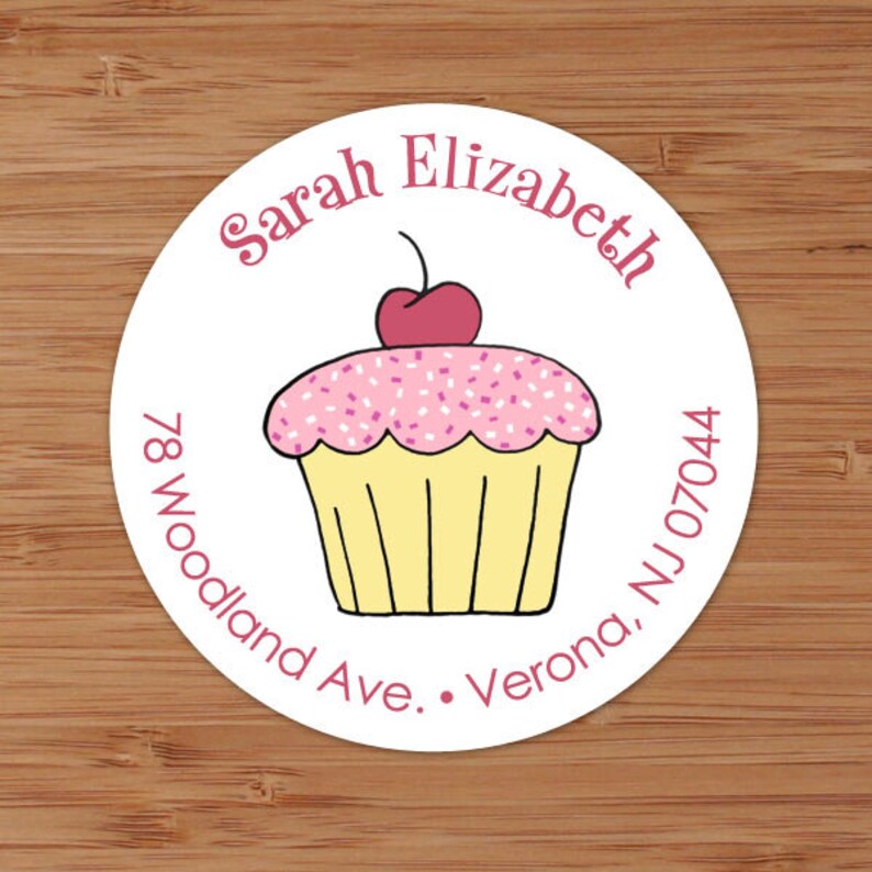 Cute Cupcake Custom Address Labels or Stickers - Etsy