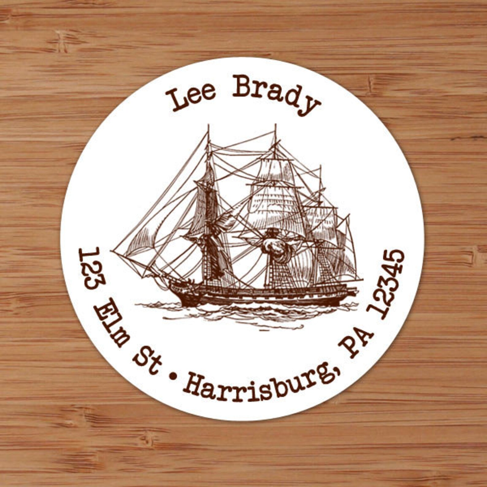 Vintage Ship Custom Address Labels or Stickers | Etsy