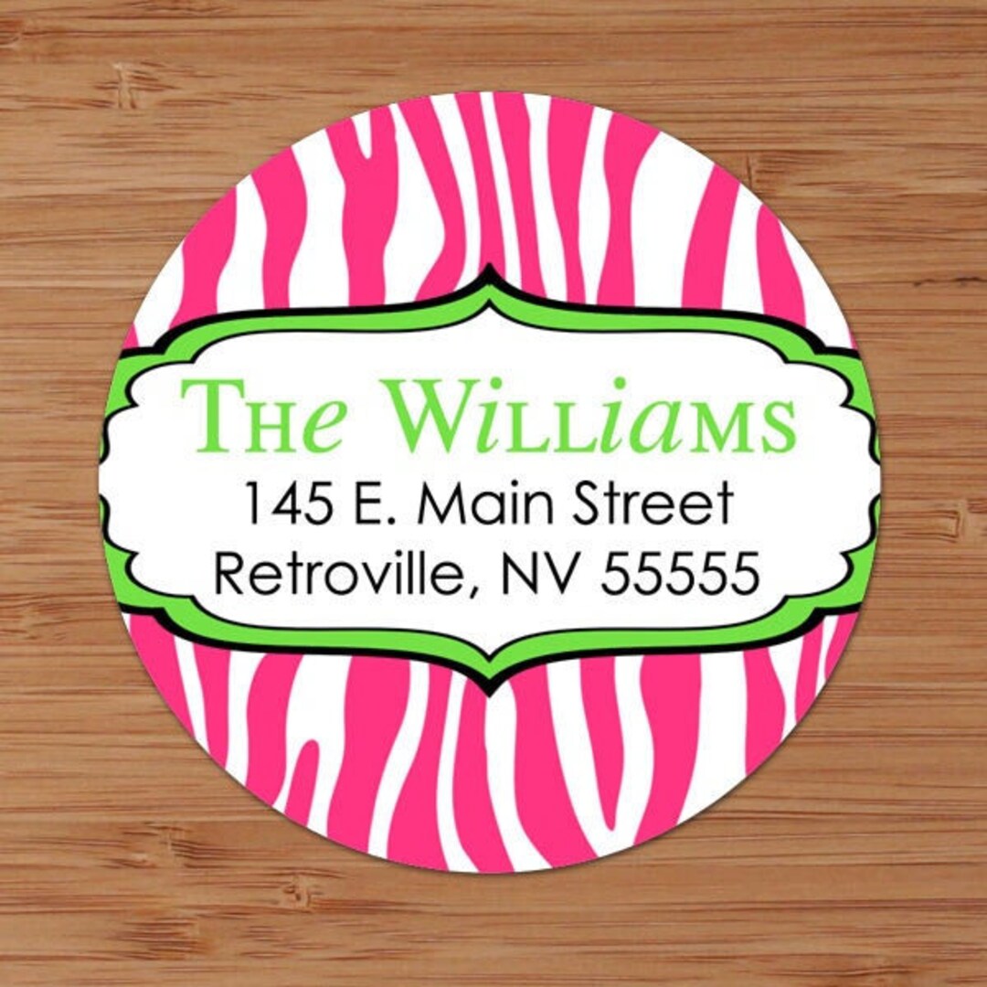 Fresh Zebra Print CUSTOM Address Labels or Stickers - Etsy