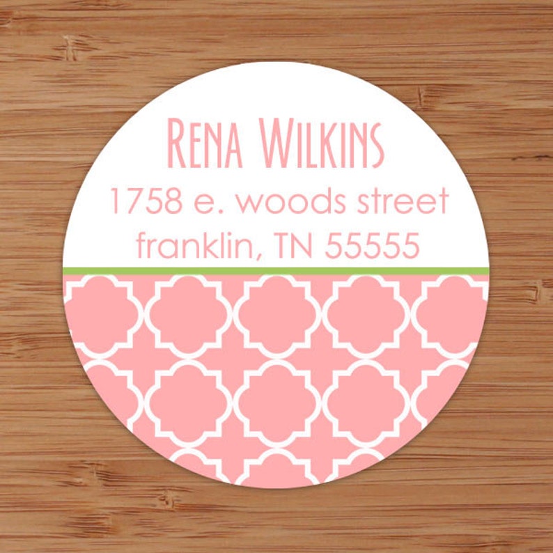 Quatrefoil Pattern - Custom Address Labels or Stickers - Etsy