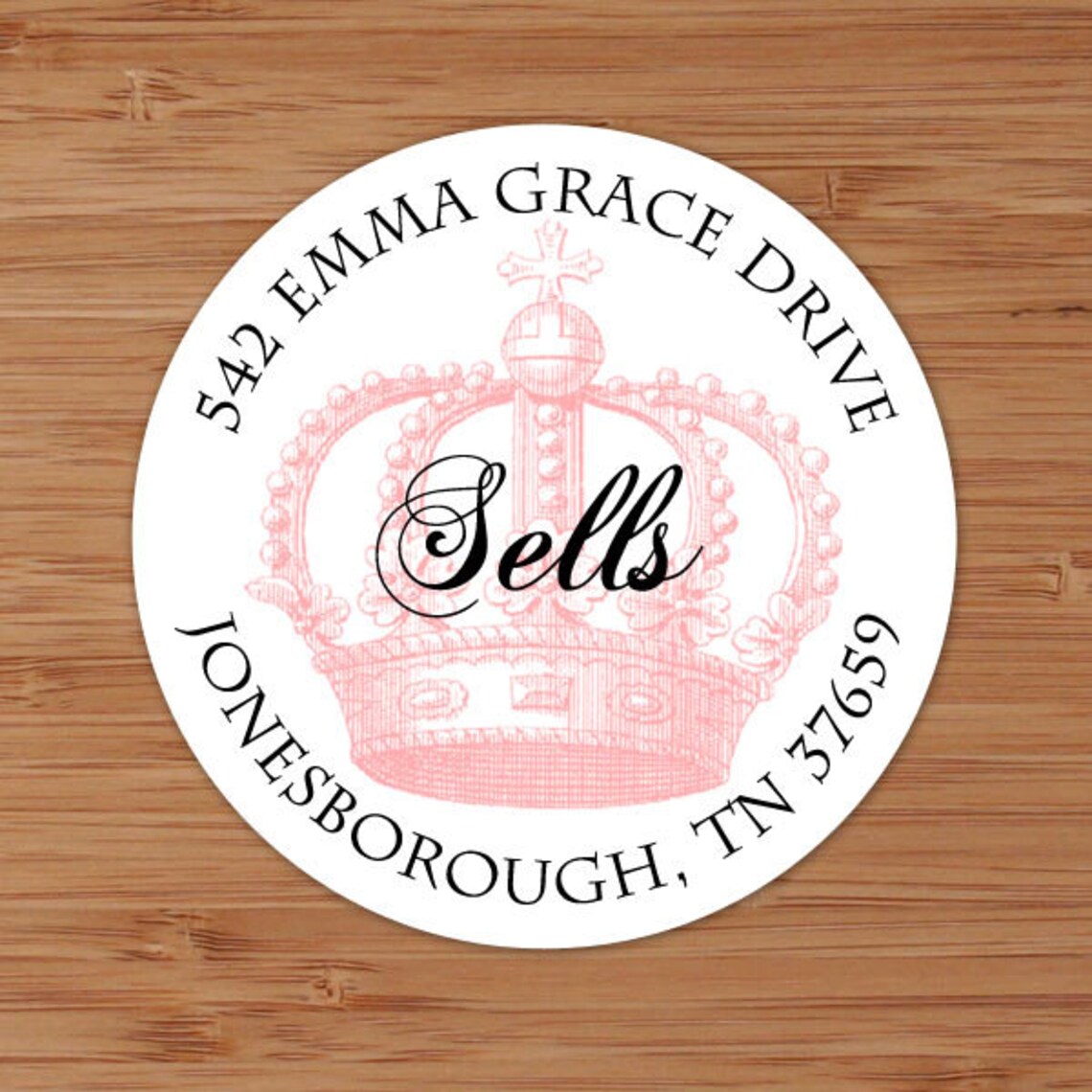 Simple Crown Set of 8 CUSTOM Personalized Flat Note Cards/ - Etsy