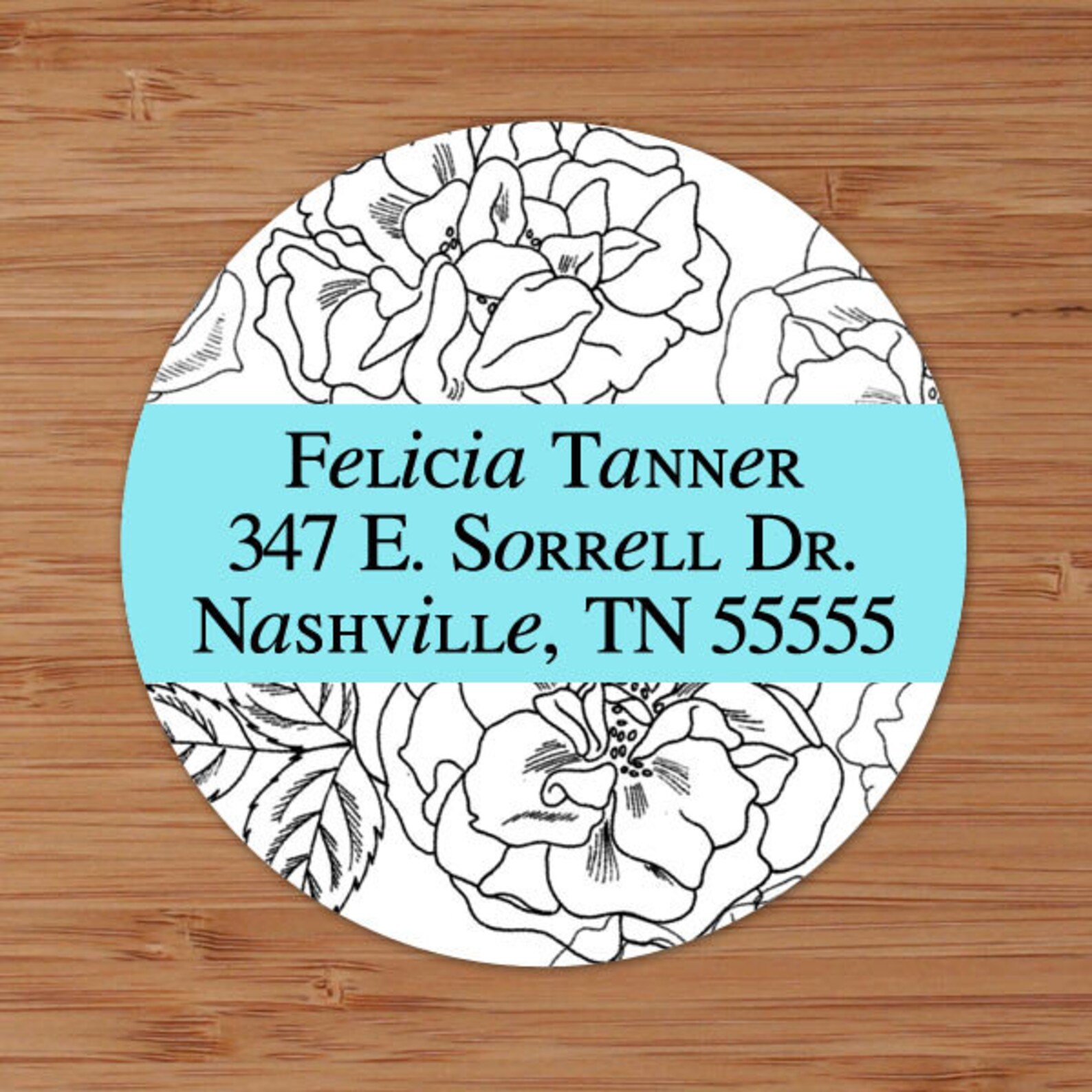 Floral Outline Custom Personalized Address Labels or Stickers - Etsy