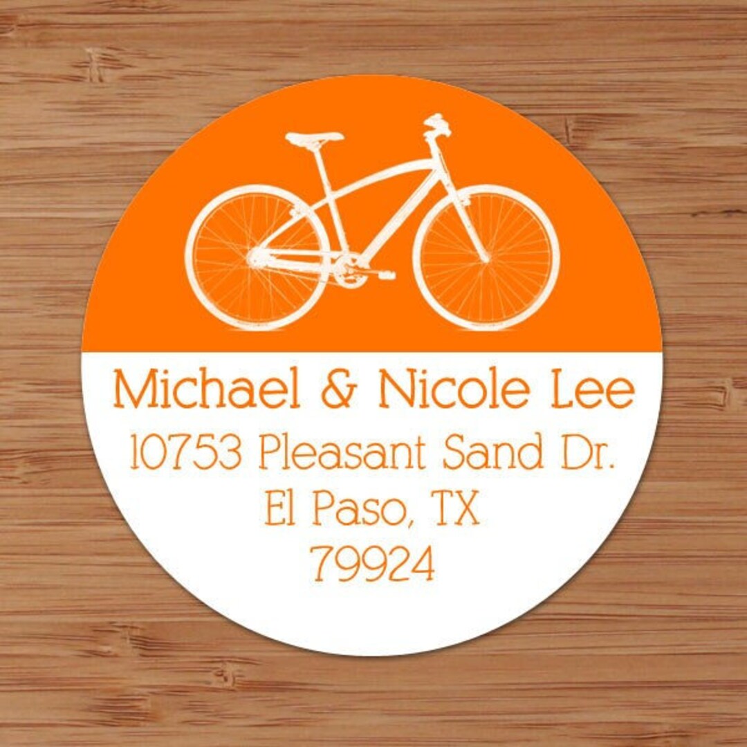 Retro Bicycle - Custom Address Labels or Stickers - Etsy