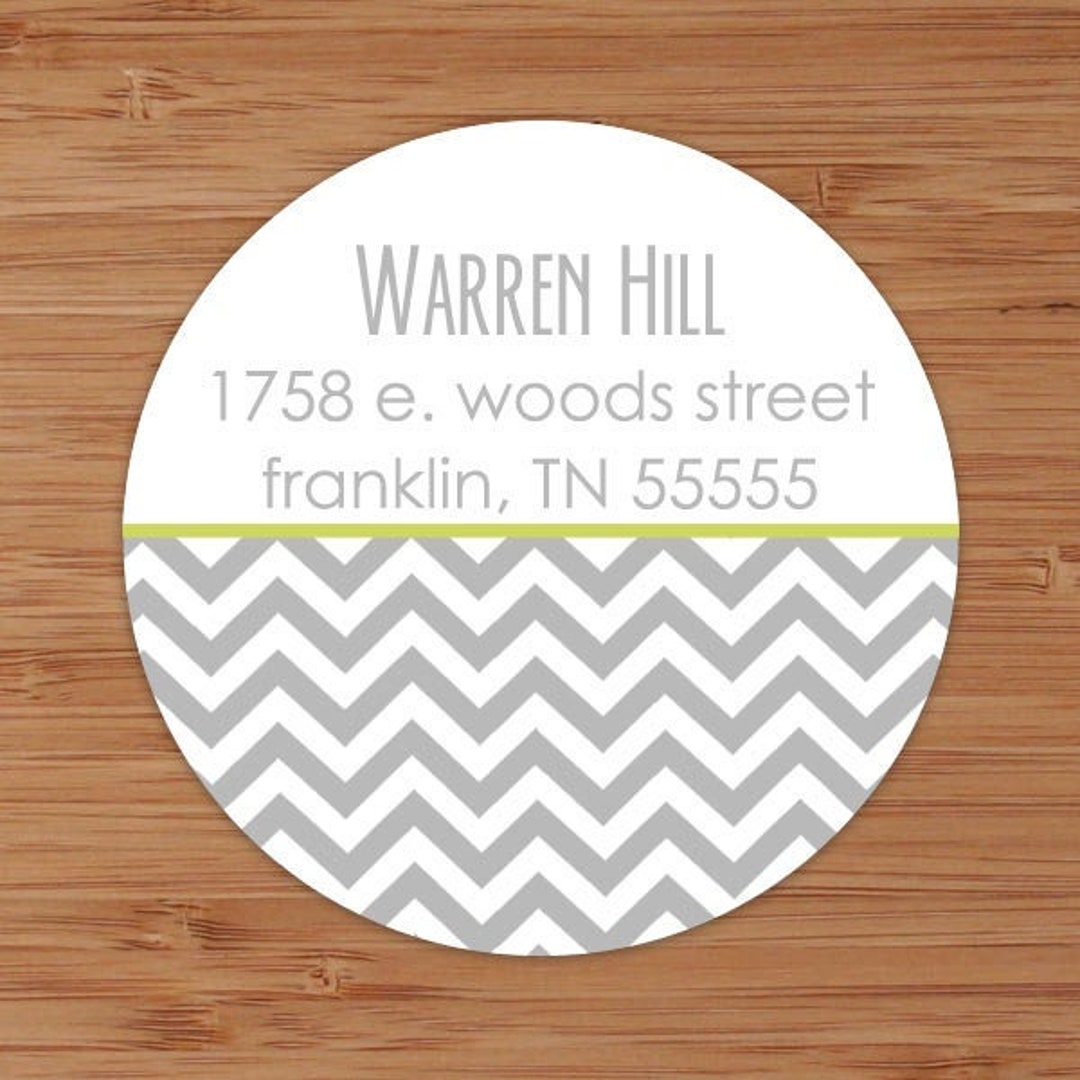 Retro Chevron Custom Personalized Address Labels or Stickers - Etsy