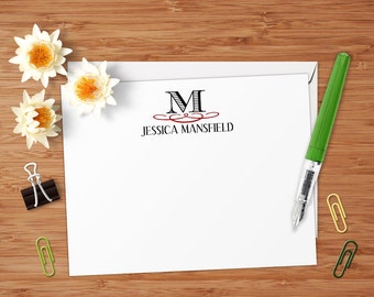 Simple Crown Set of 8 CUSTOM Personalized Flat Note Cards/ | Etsy