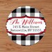 Red and Black Buffalo Plaid Custom Address Labels or - Etsy