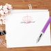 Simple Crown - Set of 8 CUSTOM Personalized Flat Note Cards/ Stationery ...