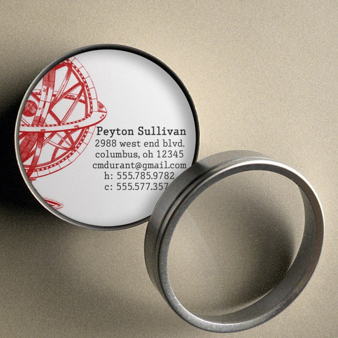 Vintage Globe 50 CUSTOM Round Calling Cards/ Business Cards/ - Etsy