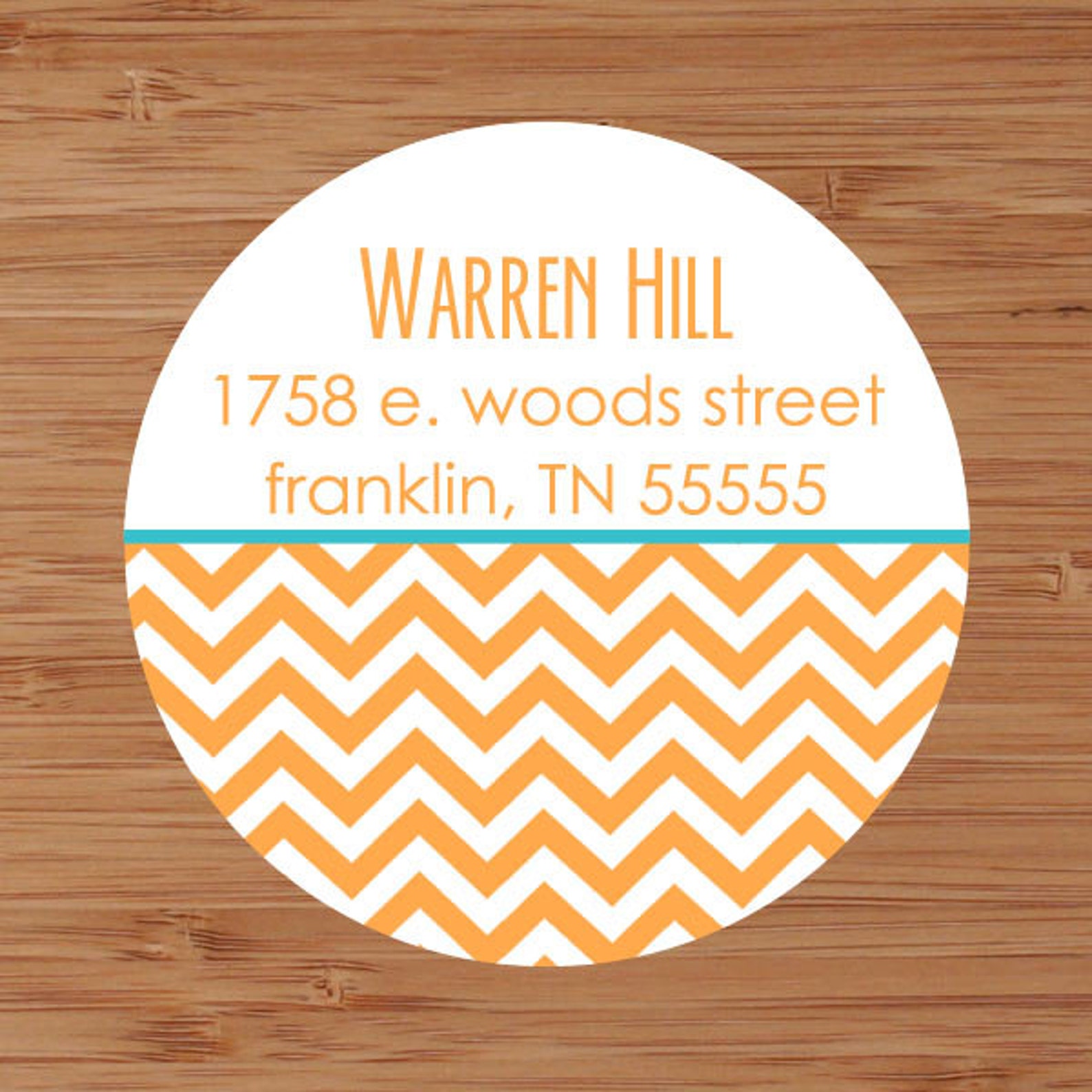 Retro Chevron Custom Personalized Address Labels or Stickers - Etsy