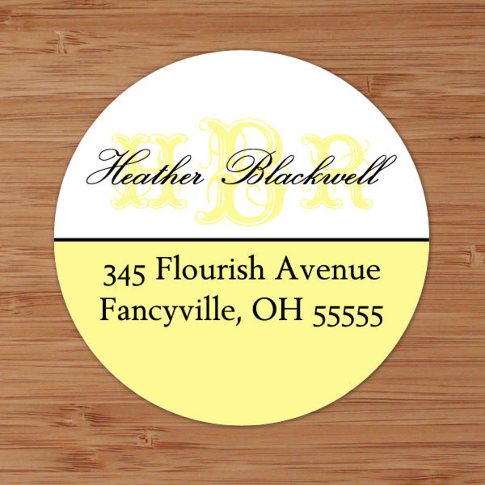Fancy Monogram Custom Address Labels or Stickers - Etsy