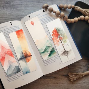 Minimalist Nature Bookmarks | Double Sided | Laminated | Bookish | Book ...