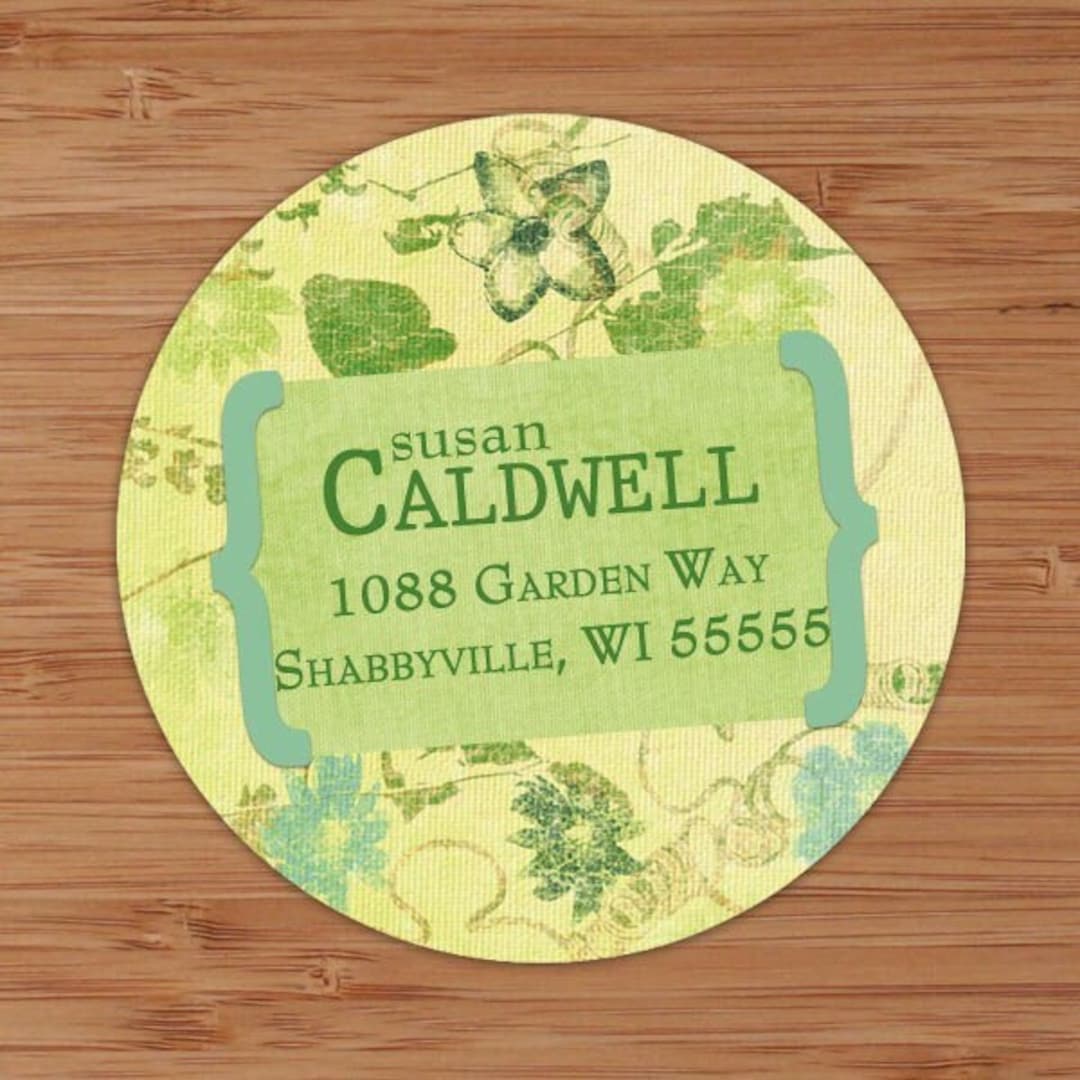 Shabby and Faded Floral Custom Personalized Address Labels or Stickers ...