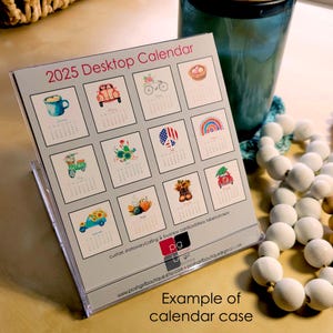 2025 Desk Calendar - Watercolor Floral Designs With Clear Case - Etsy
