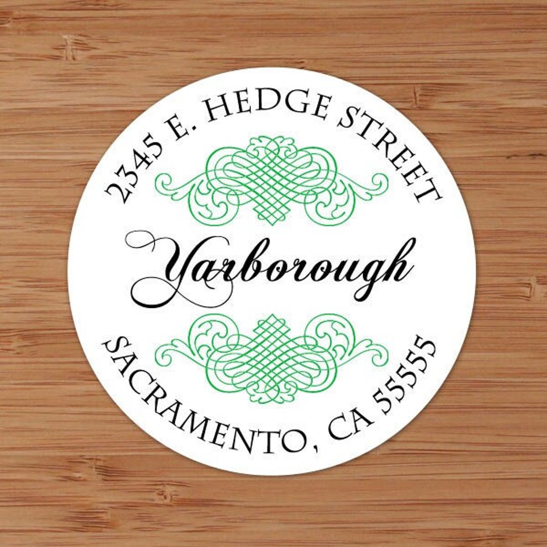 Aged Flourish - Custom Address Labels or Stickers - Etsy