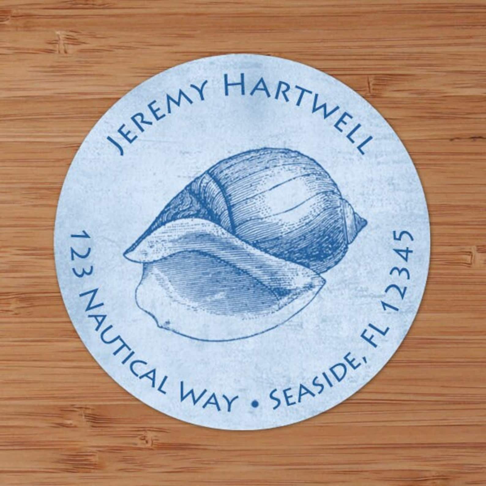 Seaside Collection (conch Shell) Custom Address Labels or Stickers - Etsy