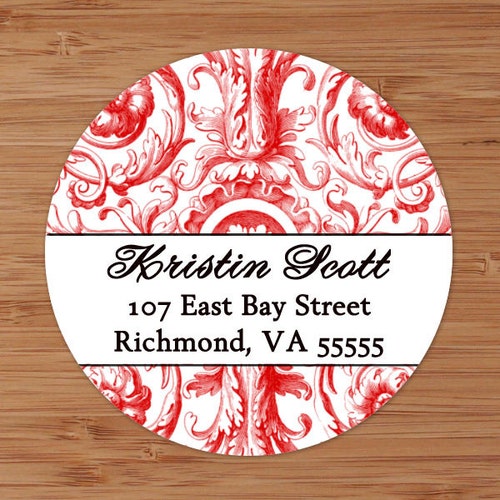 Victorian Rose Custom Address Labels or Stickers | Etsy