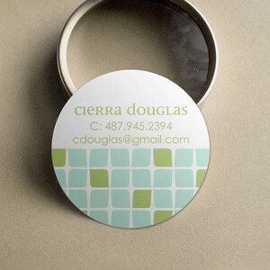 Cierra mod Cubes 50 CUSTOM Round Calling Cards/ Business - Etsy