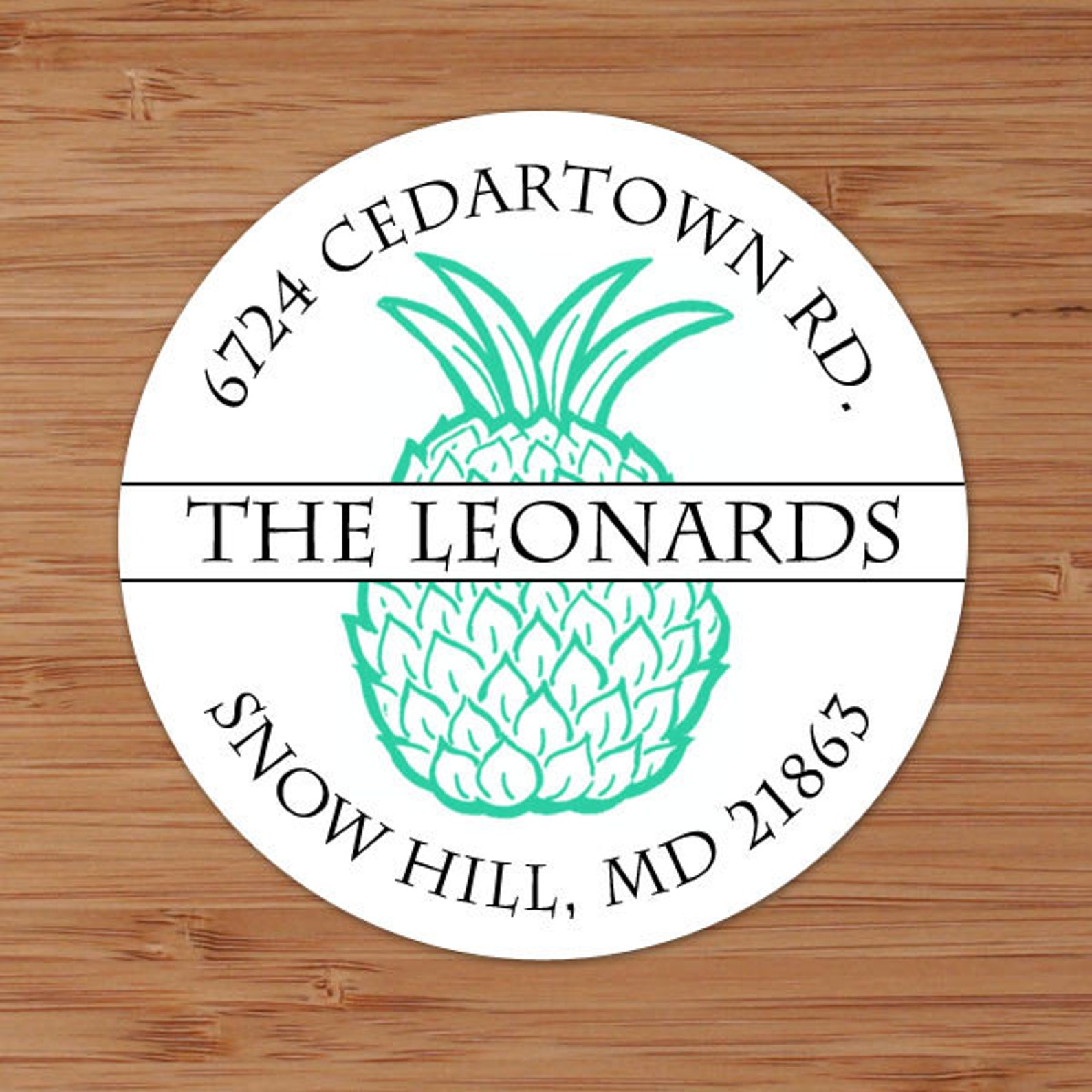 Simple Pineapple - Custom Address Labels or Stickers - Etsy