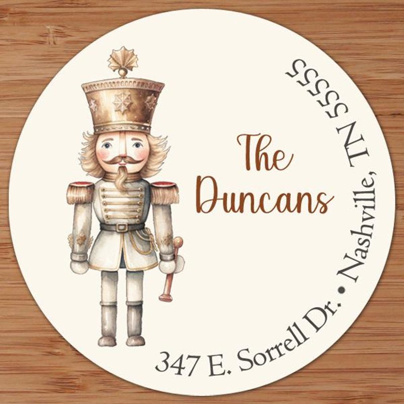 Nutcracker Round Labels - Etsy
