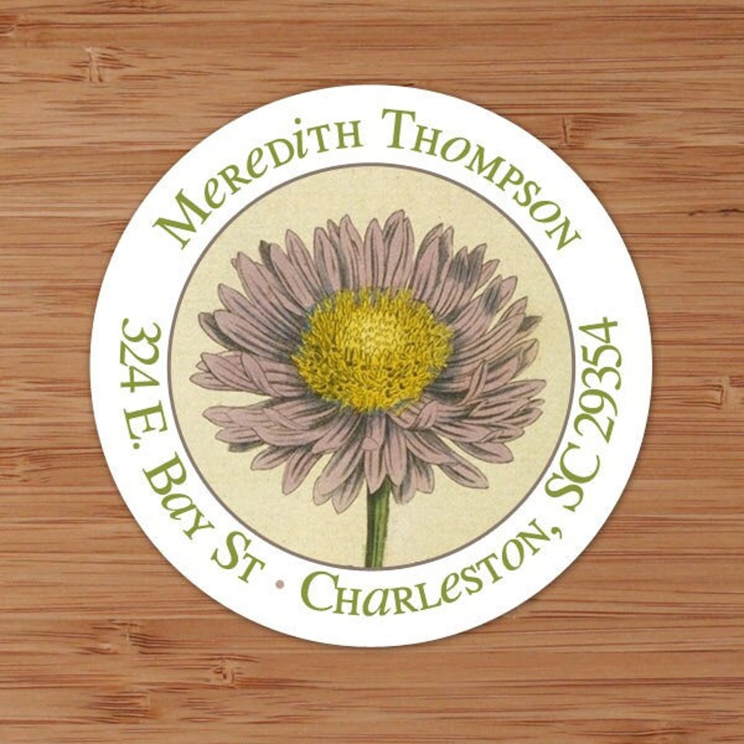 Vintage Daisy - Custom Address Labels or Stickers - Etsy