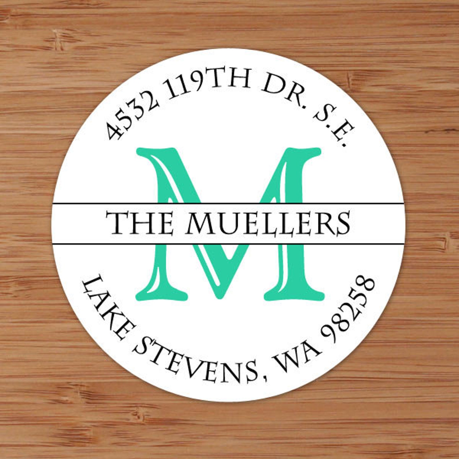 Simple Initial Monogram Set of 8 CUSTOM Personalized Flat | Etsy