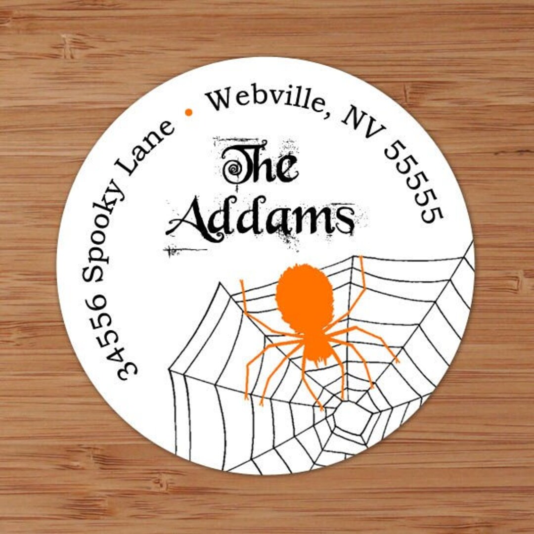 Spooky Spiderweb - Custom Address Labels or Stickers - Etsy
