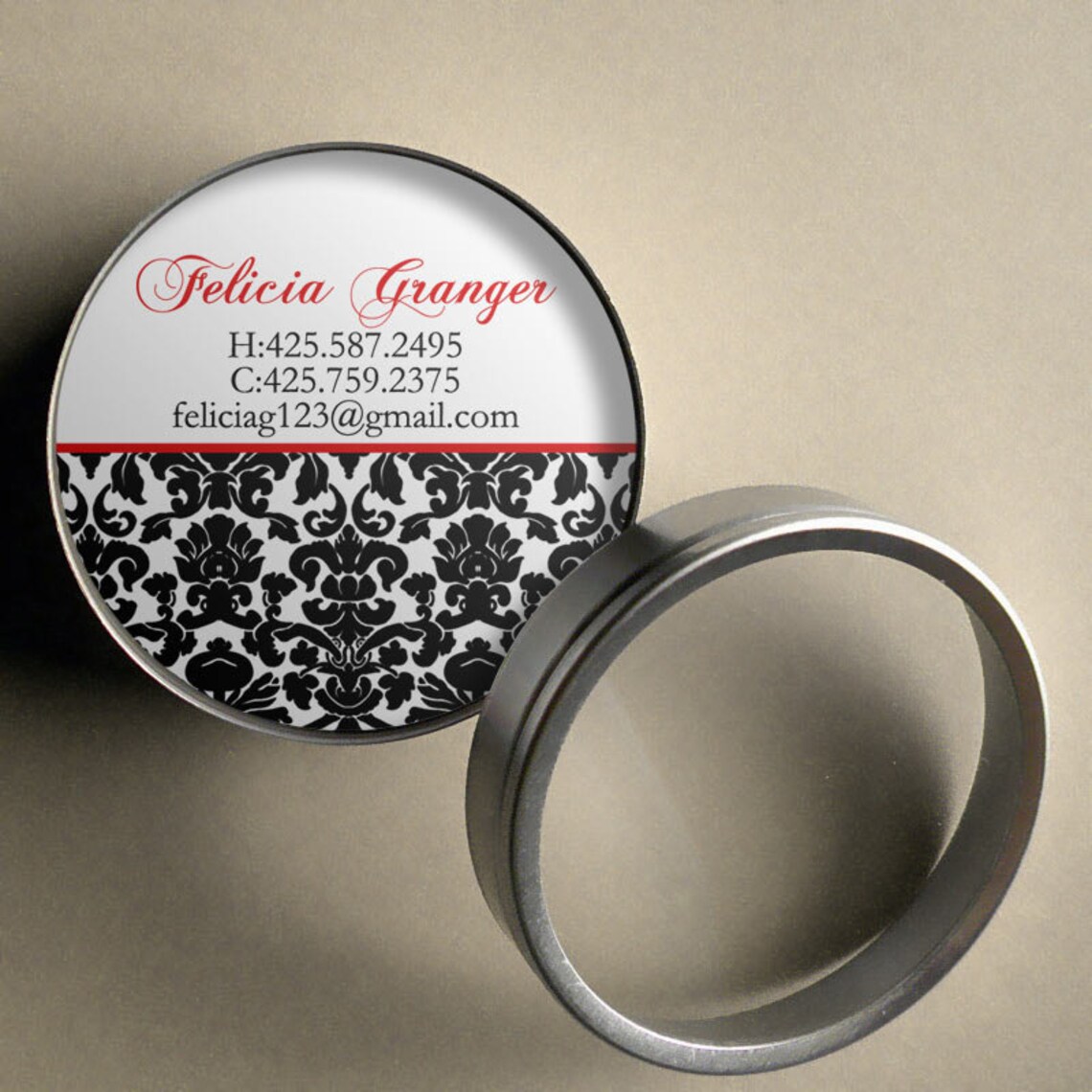 Classic Damask 50 CUSTOMIZABLE Round Calling Cards/ Business | Etsy