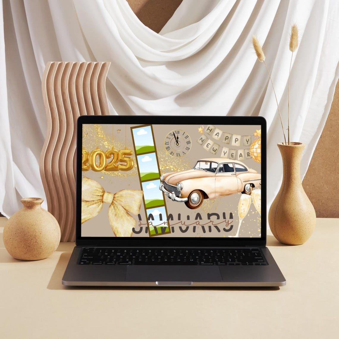 2025 Desktop Screensaver Template | Digital Download (for Canva Pro ...