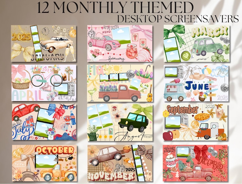 2025 Desktop Screensaver Template | Digital Download (for Canva Pro ...