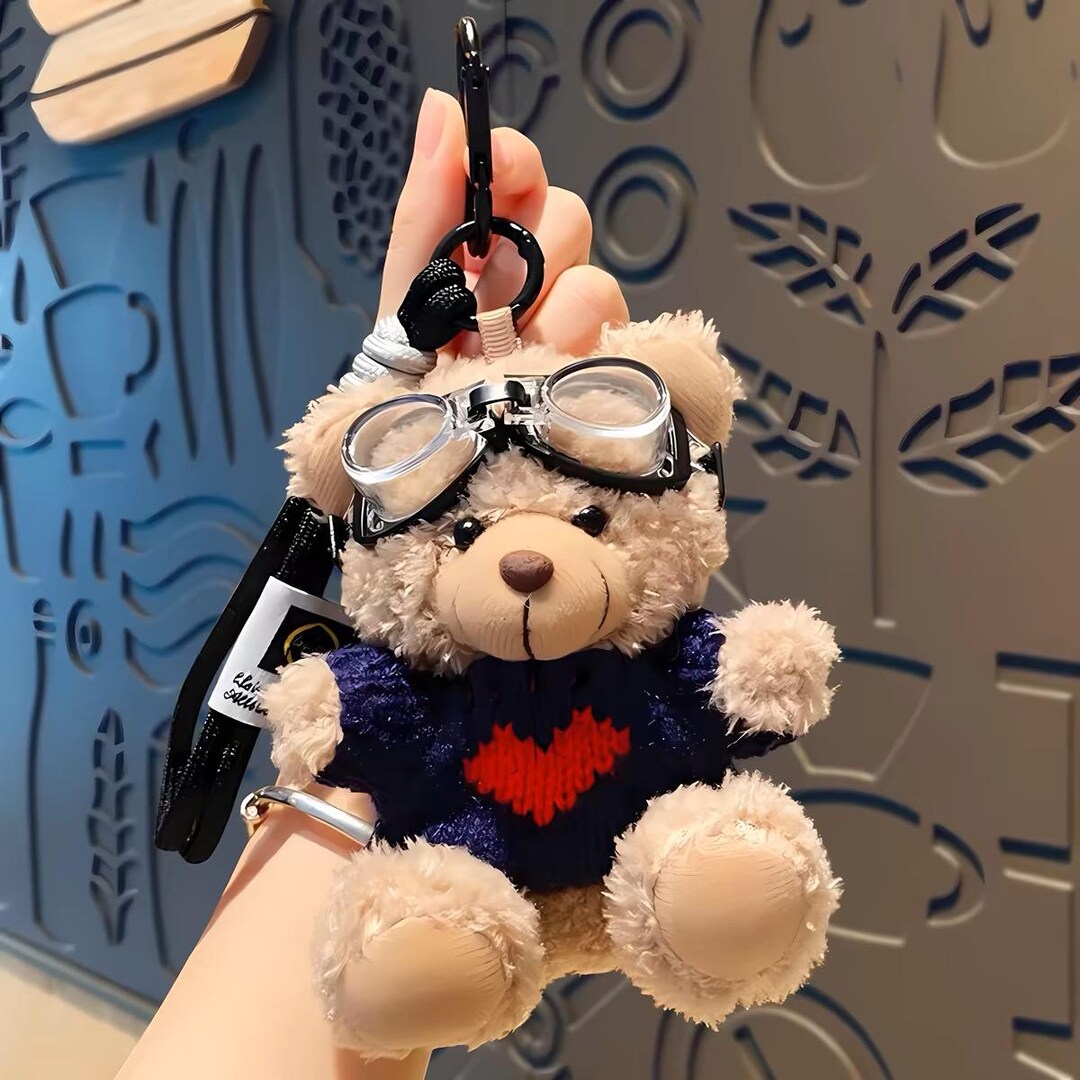 Plush Teddy Bear Keychain, Soft Plushie Bag Decoration. Good for Car ...