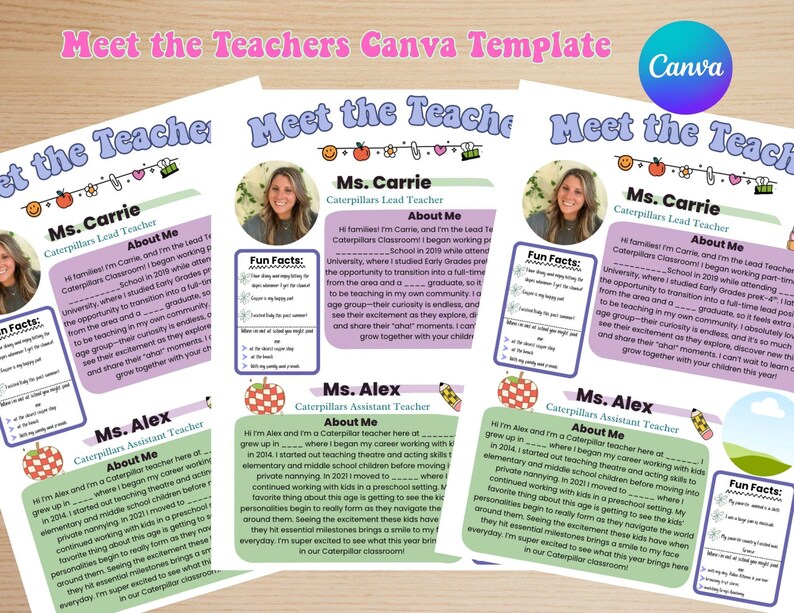 Meet the Teachers Canva Template - Etsy