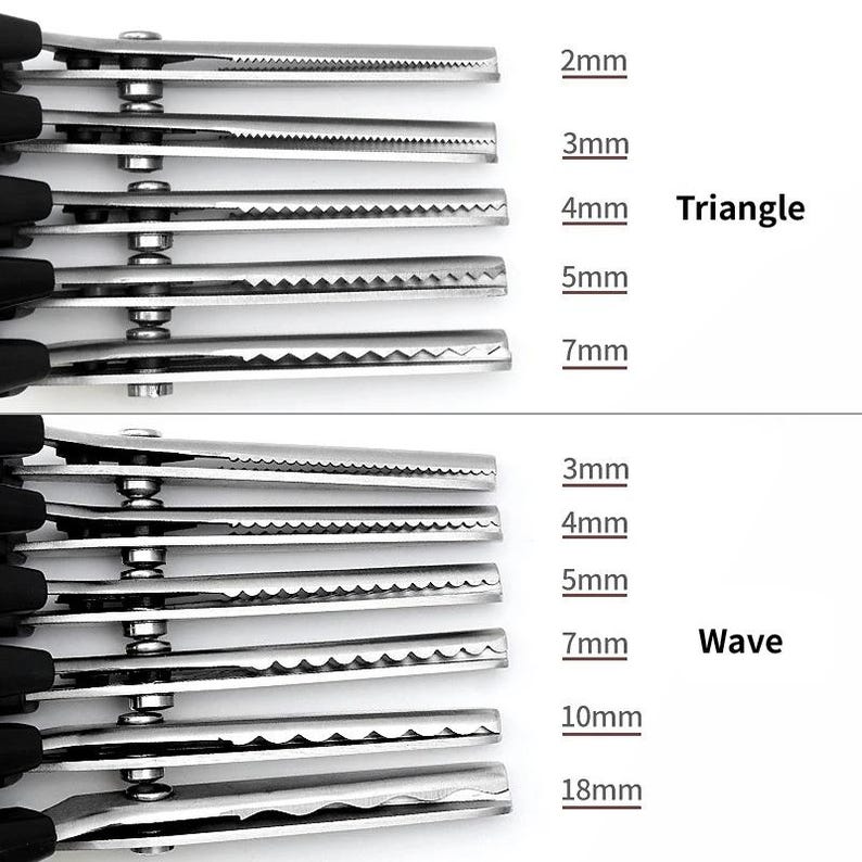 Stainless Steel Scissor, Triangle, Wave Blade, for Cutting, Shaping ...