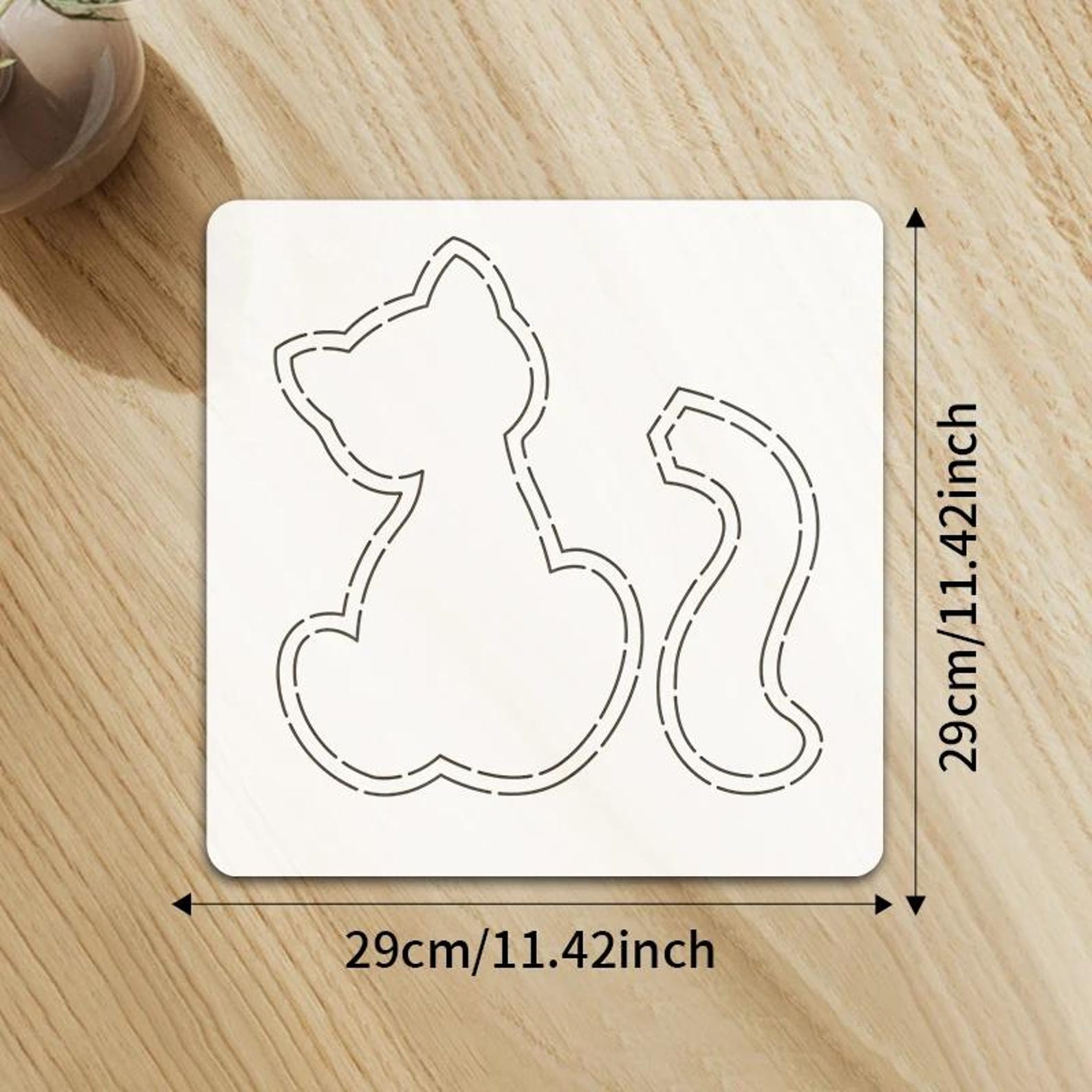 Crooked Head Cat Template, Sturdy Plastic Stencil, for DIY Craft Sewing ...