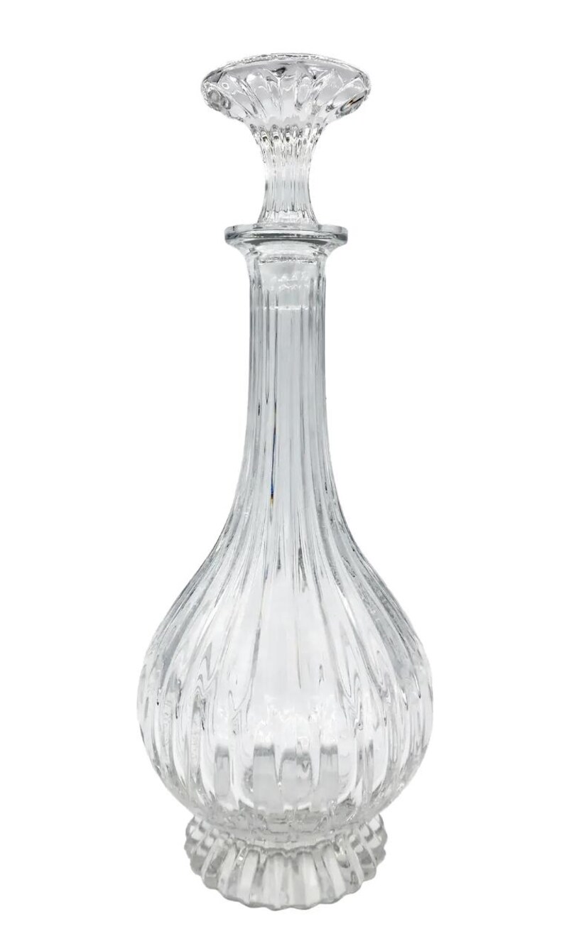 Tall Vintage Glass Decanter - Etsy