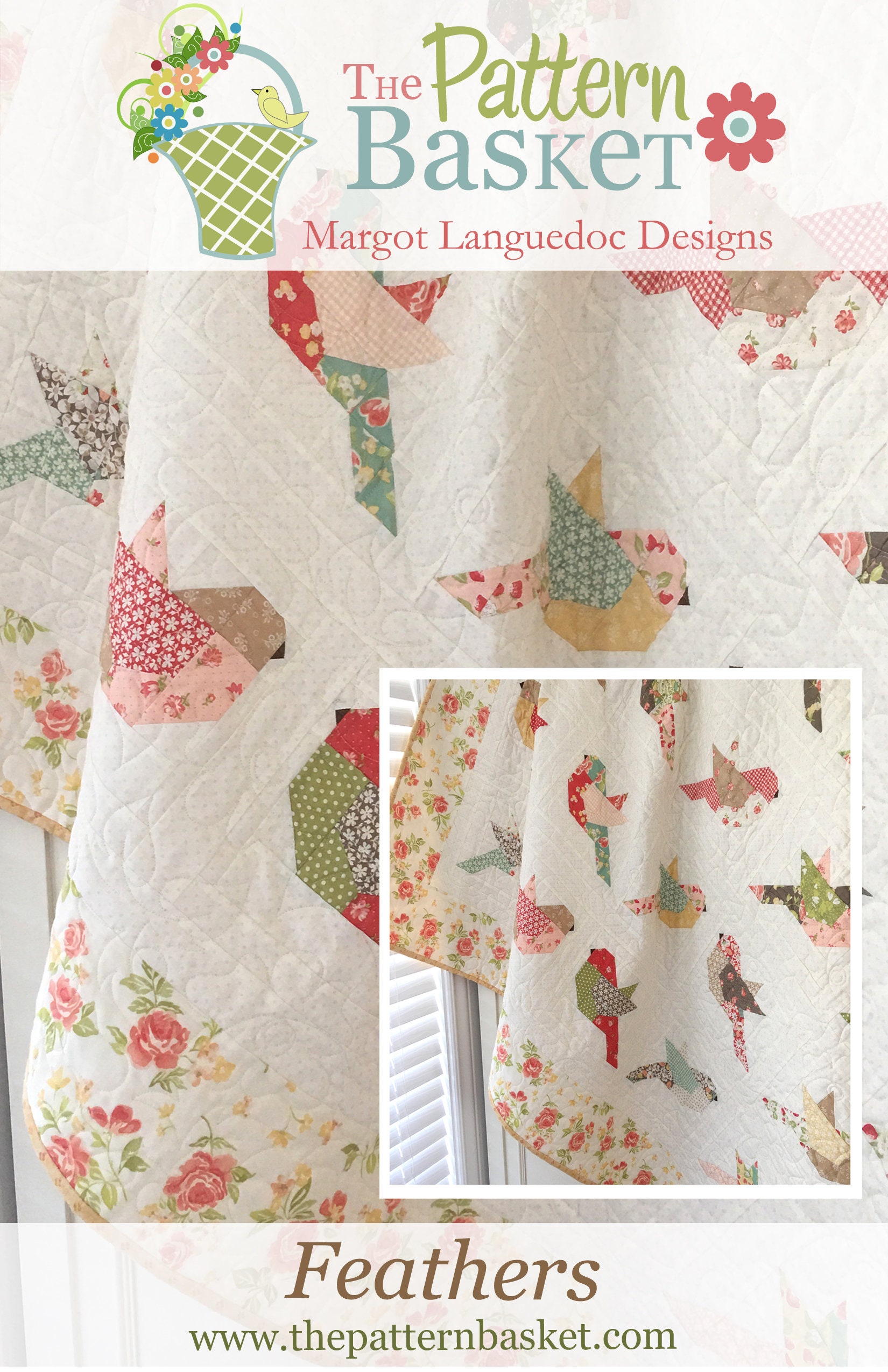 Feathers Quilt Pattern PDF the Pattern Basket - Etsy