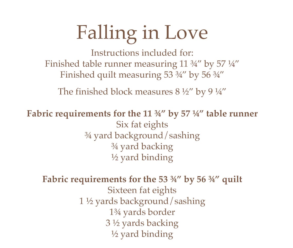 Heart Quilt Pattern Falling in Love Quilt Pattern PDF the - Etsy