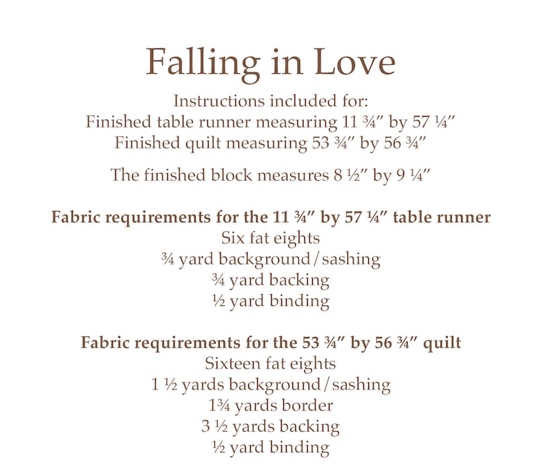 Heart Quilt Pattern Falling in Love Quilt Pattern PDF the - Etsy