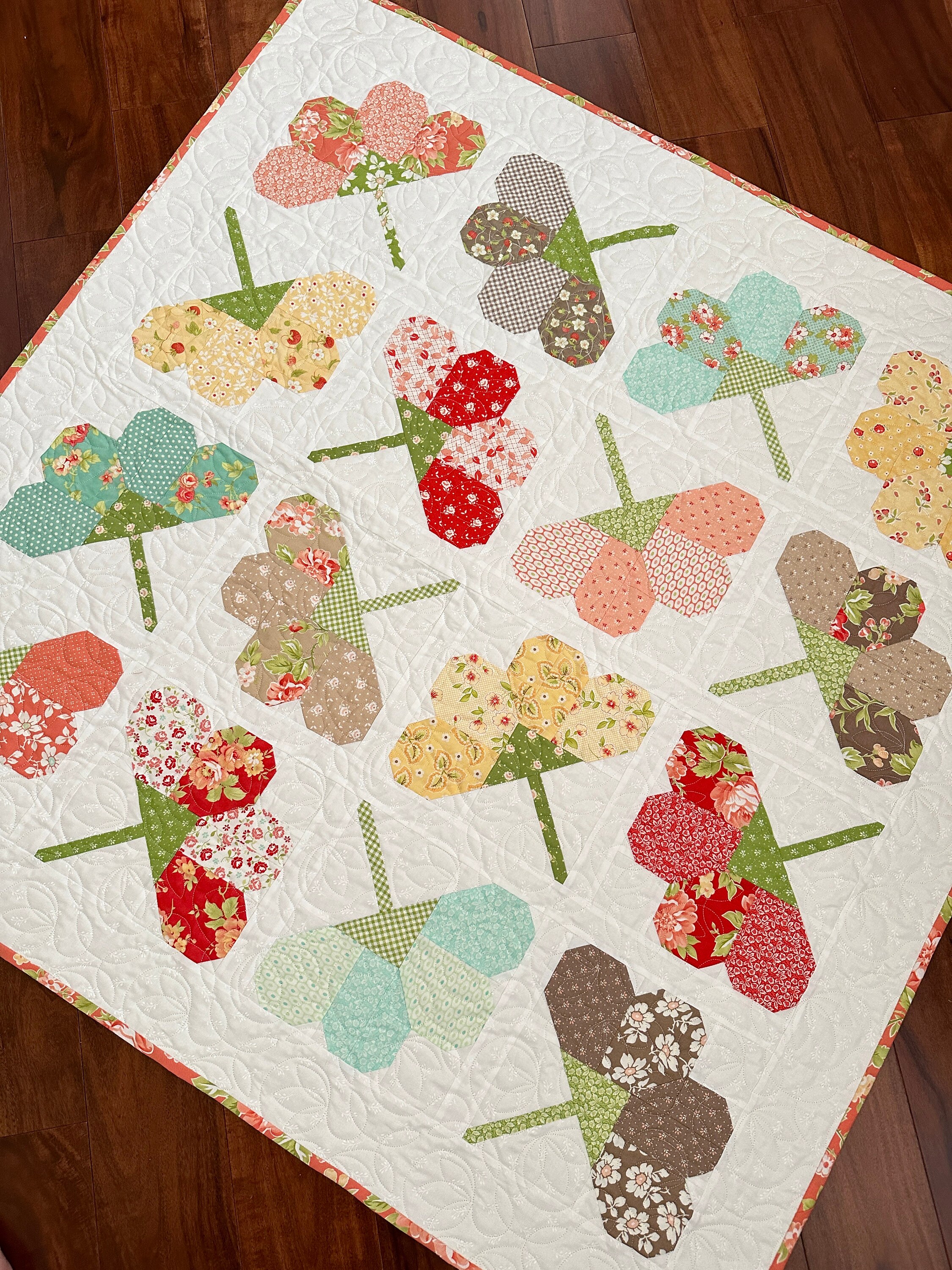 Magnolia Flower Quilt | PDF Pattern | the Pattern Basket - Etsy